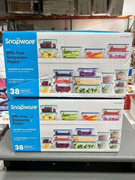 (2) Snapware 38pc Plastic Food Storage Set - NW Asset Services