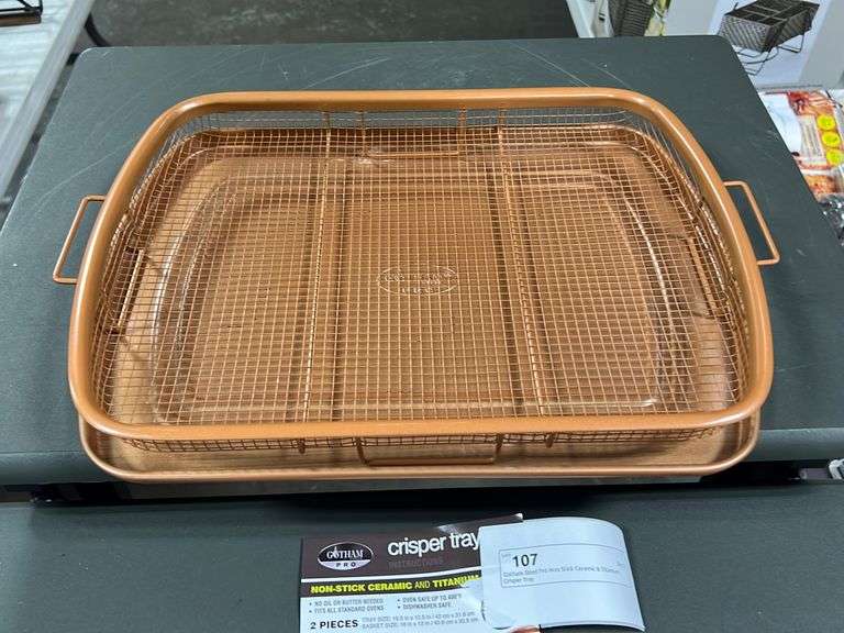 Gotham Steel Pro Non Stick Ceramic & Titanium Crisper Tray - NW Asset ...