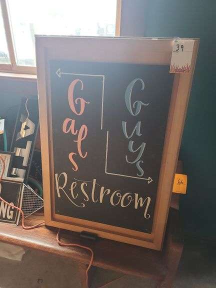 Large Decorative Chalkboard Sign, Chalkboard A-Frame Sign, & Please ...