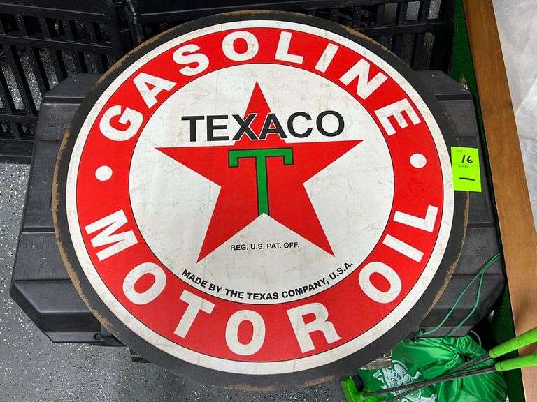 31" Vintage Texaco Sign (Reproduction) - NW Asset Services