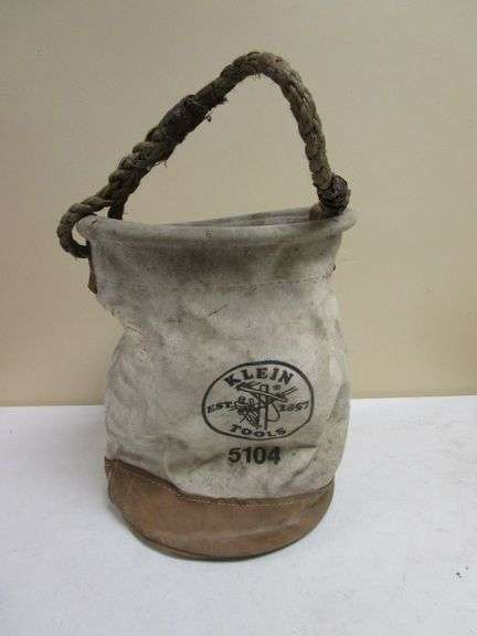 Klein Canvas Lineman's Tool Bag & a 12 Ft. Tow Strap - Oberman Auctions