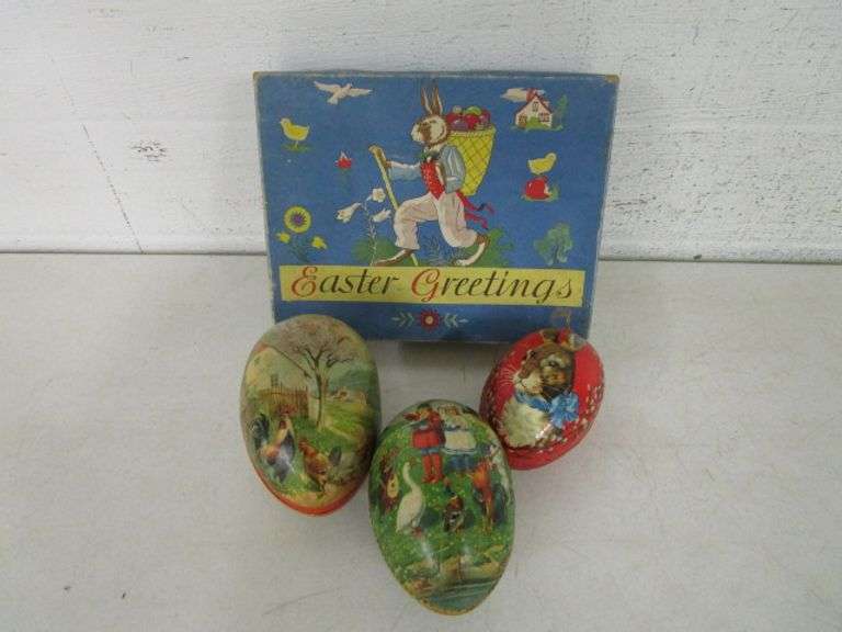 3 - Germany Easter Candy Containers & a 1930's Brach's Easter Candy Box ...