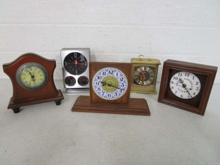 5 - Battery Operated Table/Shelf Clocks - Oberman Auctions