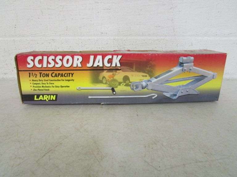 New Larin 1.5 Ton Scissor Jack - Oberman Auctions