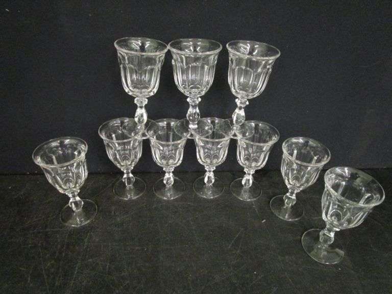 13 - Imperial Glass Old Williamsburg Goblets - Oberman Auctions