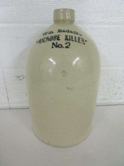 1 Gallon Wm. Radam's Microbe Killer No. 2 Stoneware Beehive Jug ...