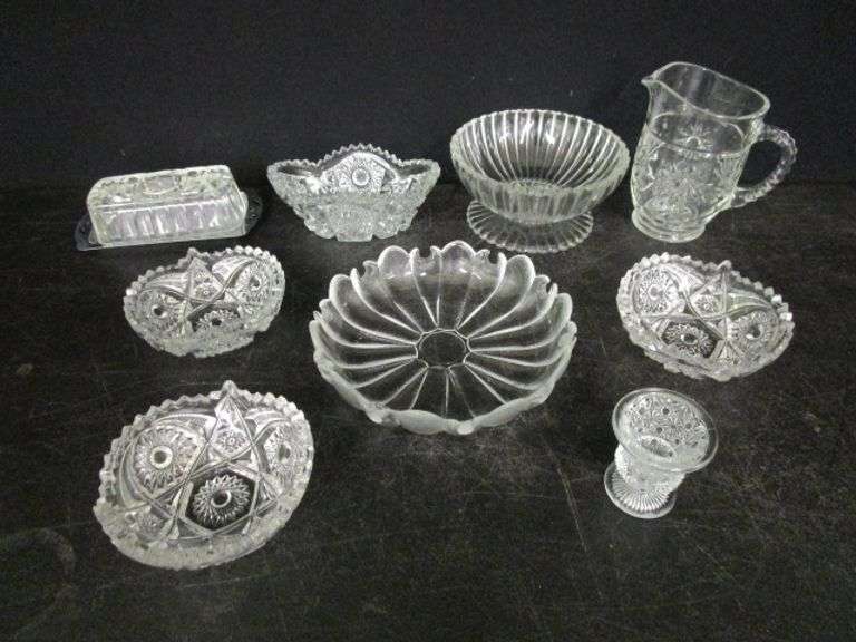 8 Pcs. of Pattern Glass - Oberman Auctions