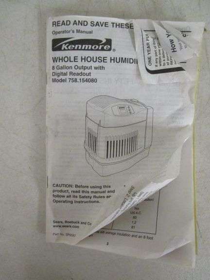 Kenmore Whole House Humidifier - Oberman Auctions
