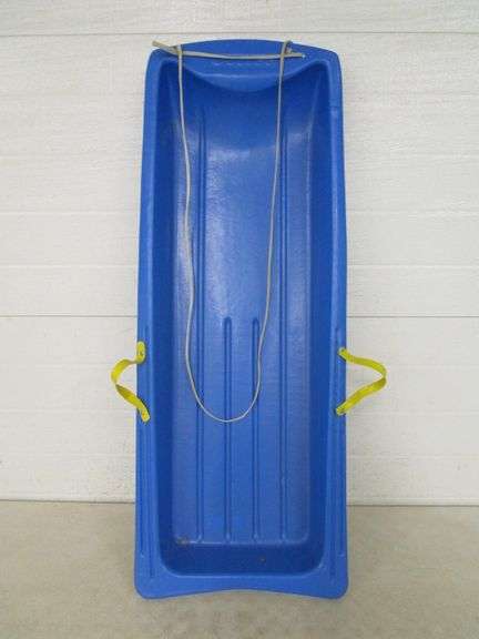 Coleco Blue Plastic Toboggan Sled - Oberman Auctions