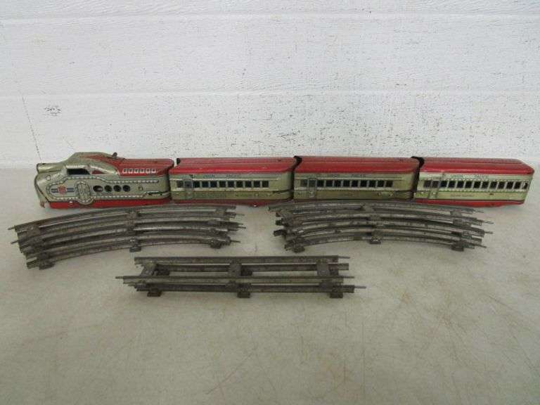 Marx Wind Up Streamline Train Set - Oberman Auctions