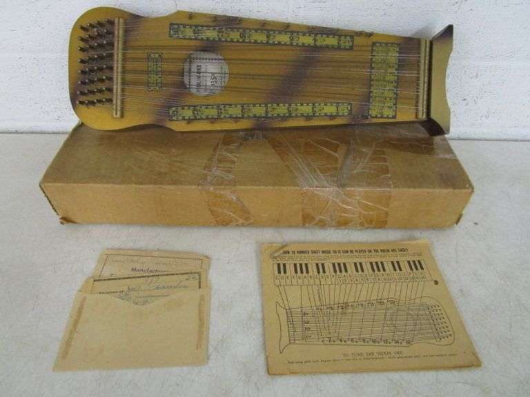 Marx Violin-Uke w/Box, Music & Original Receipt - Oberman Auctions