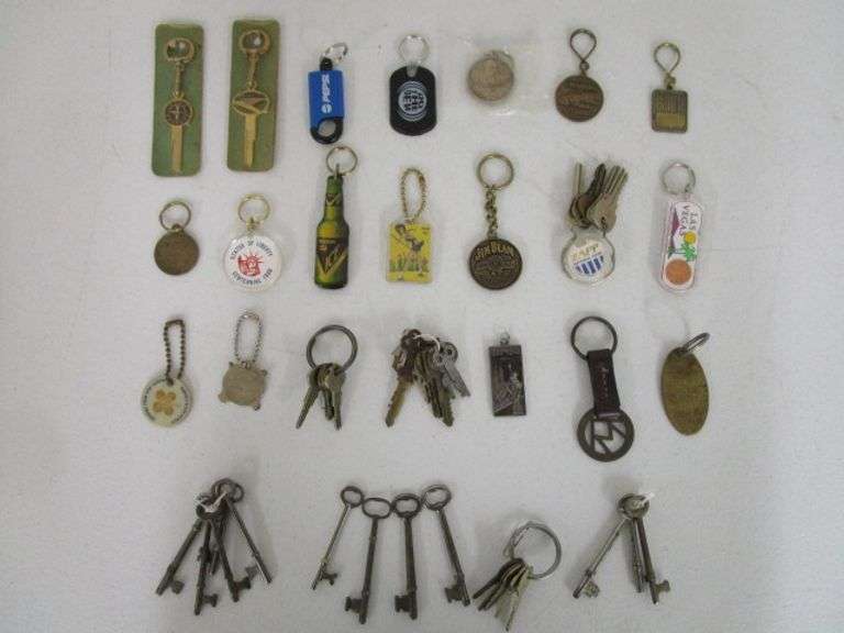 Assortment of Advertising Key Fobs & Keys - Oberman Auctions