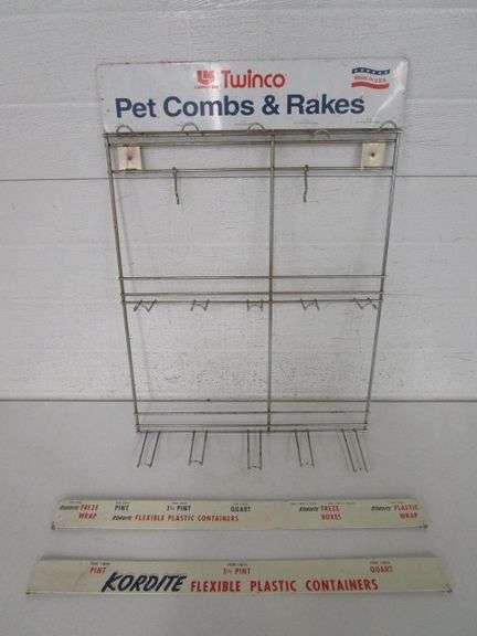 Twinco Pet Combs & Rakes Rack & 2 - Kordite Freezer Box Signs - Oberman ...