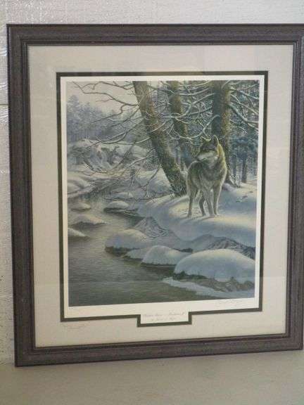 Framed "Hidden Game-Timberwolf" Print - Signed James Meger - Oberman ...