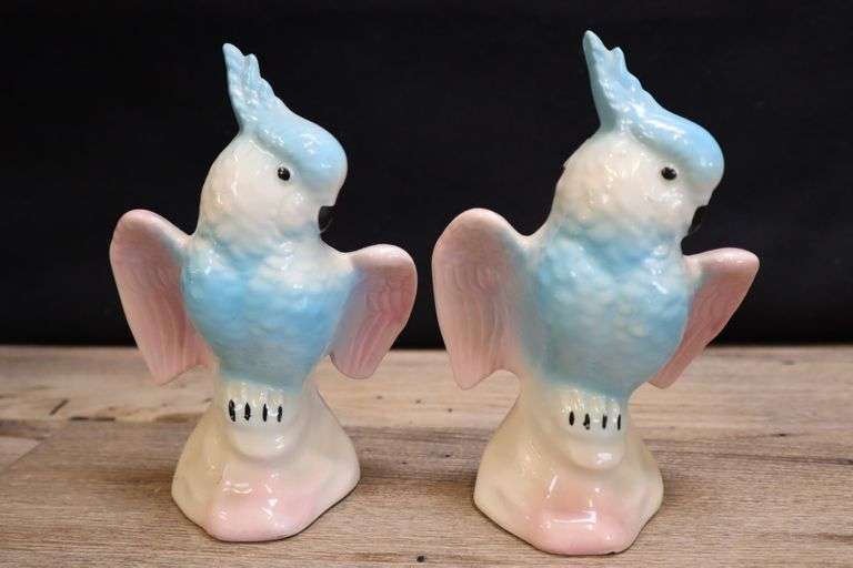 Two Vintage Bird Figurines, Cockatoos, Royal Cople - Pacific Auctions ...