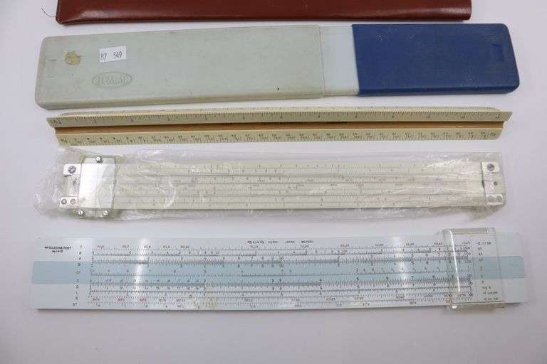 Precision Rulers; Sun Hemmi No. P281 Slide Rule, Pickett N902-t All ...
