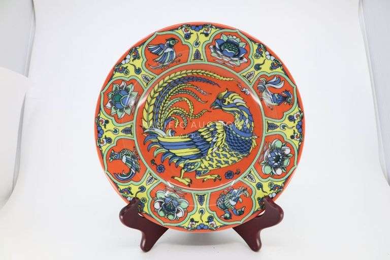 Bopla Porcelain Rim Soup Bowl, Asia, Lotus Flower & Fowl; Pheasant ...