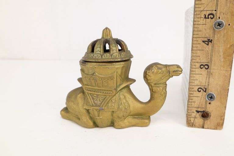Cast Metal Camel Incense Burner - Pacific Auctions And Appraisals