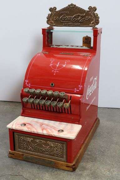 COCA COLA BRANDED CASH REGISTER, 16X10X17", THE NAT'L CASH REG. CO ...