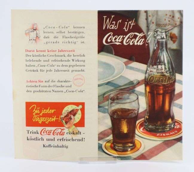 RARE GERMAN COCA COLA PAPER ADVERTISING 6.75X5.875", GETTING TO KNOW ...