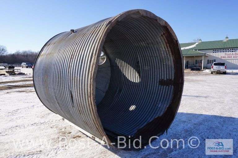8' x 8' Steel Grain Bin, - Elsenpeter Auctions & Real Estate, Inc. dba ...