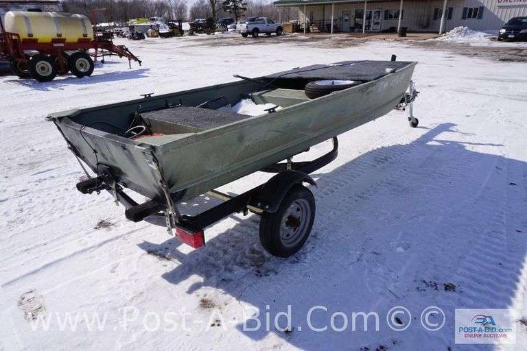 2001 12' Northwoods John Boat With Traile - Elsenpeter Auctions & Real ...