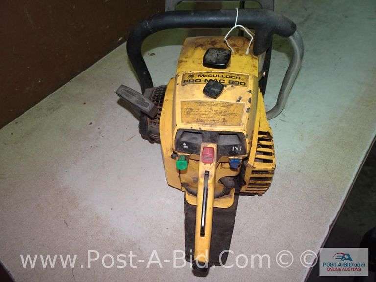 McCulloch Pro Mac 800 Chainsaw - Elsenpeter Auctions & Real Estate, Inc ...