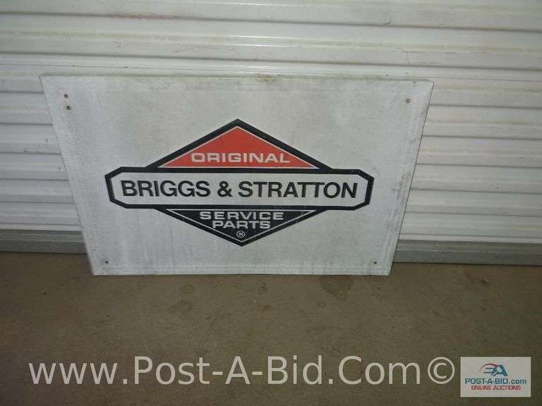 Briggs And Stratton Sign, - Elsenpeter Auctions & Real Estate, Inc. dba ...