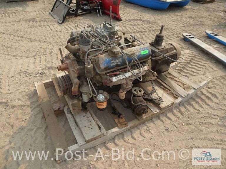 Ford 361 Motor, With Transmiss - Elsenpeter Auctions & Real Estate, Inc ...