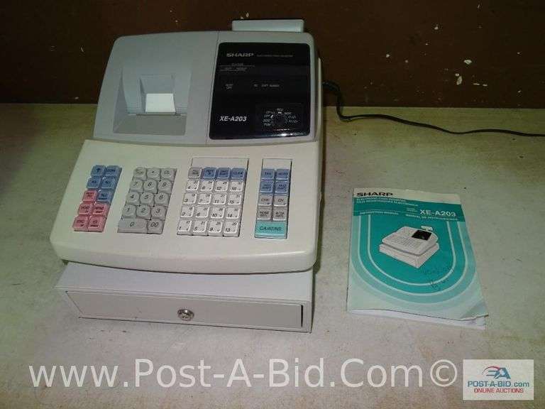 Sharp XE, A203 Electronic Cash - Elsenpeter Auctions & Real Estate, Inc ...