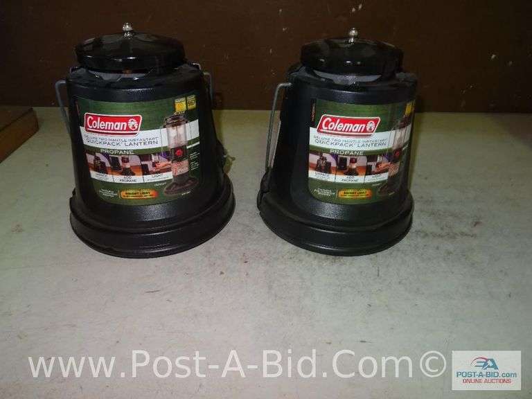 2-Coleman Quick Pack Lanterns, - Elsenpeter Auctions & Real Estate, Inc. dba Post-A-Bid.Com