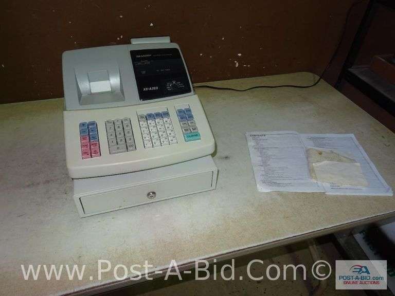 Sharp XE, A203 Electronic Cash - Elsenpeter Auctions & Real Estate, Inc ...