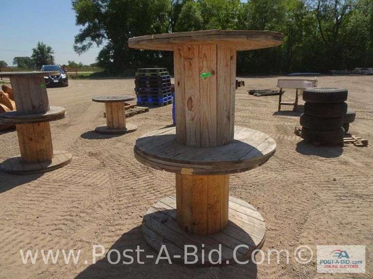 2-Wooden Spool, 35 1/2" H x 49 - Elsenpeter Auctions & Real Estate, Inc ...