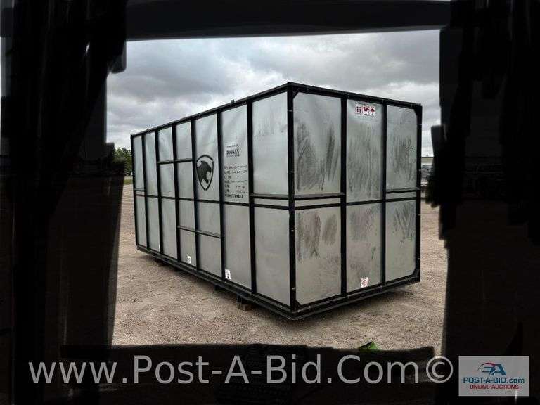 Metal Shipping Crate 17' L x 7 - Elsenpeter Auctions & Real Estate, Inc ...