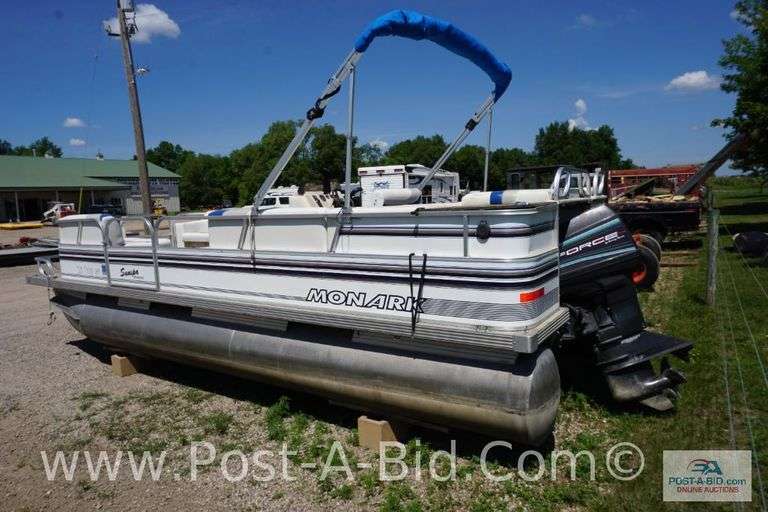 1996 Monark 20' Pontoon With - Elsenpeter Auctions & Real Estate, Inc ...