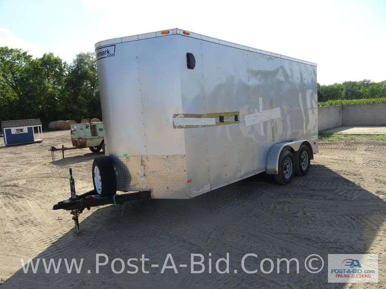 2013 Haulmark Tandem Axle 16' + V Trailer - Elsenpeter Auctions & Real ...
