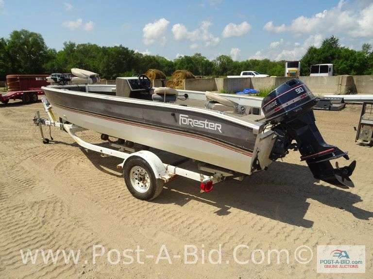1990 Forester Terminator 17 1/2' Fishing Boat - Elsenpeter Auctions ...