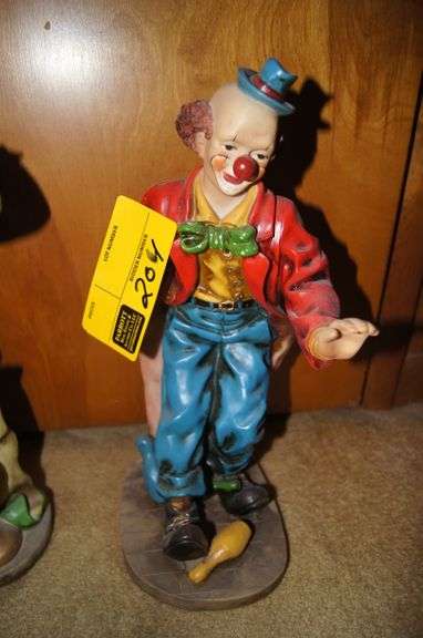 2 Ceramic Clown Figurines - Parrott