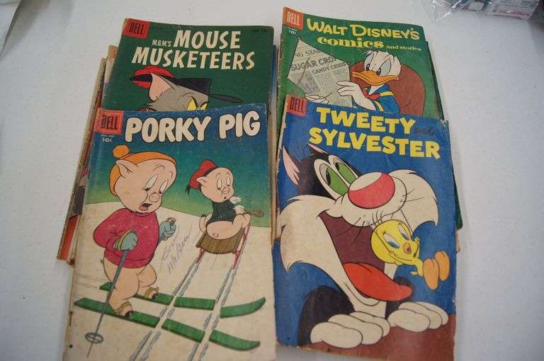 Group of Comic Books, Mostly Dell, Disney, Gene Autry, Looney Tunes ...