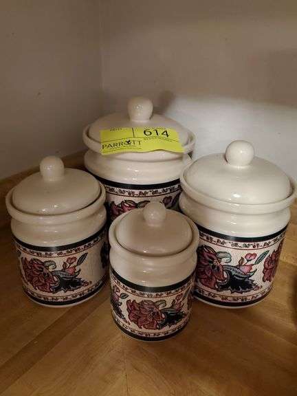 Rose flower canister set - Parrott Marketing Group