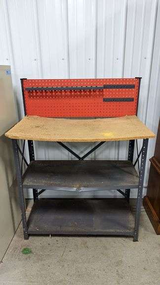 Metal Garage Workbench with built in Tool Storage - Parrott