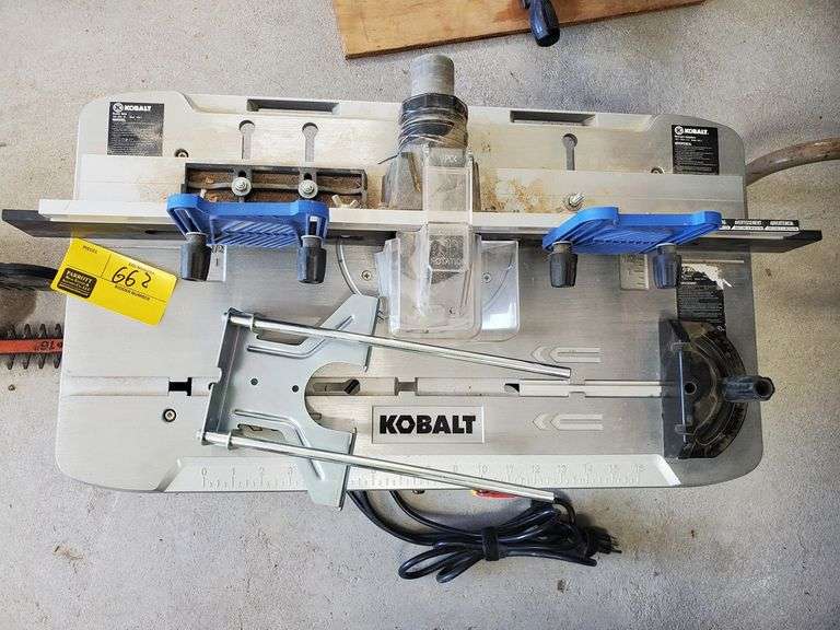 Like brand-new Kobalt router and router table - Parrott Marketing Group