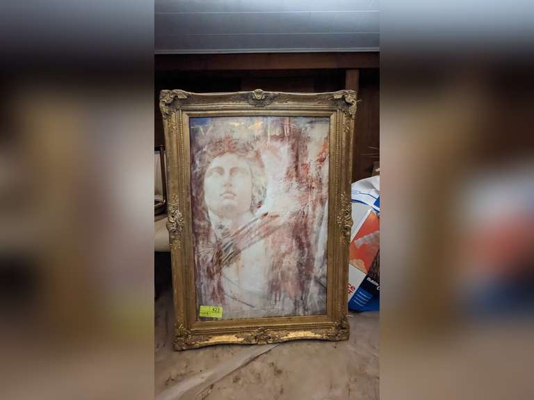 Gilded picture frame with Greek statue - Parrott Marketing Group