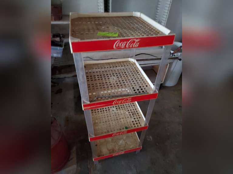 4 shelf Coke display rack - Parrott Marketing Group