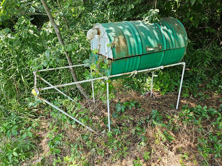 Homemade Barrel Grill on Stand - Parrott Marketing Group