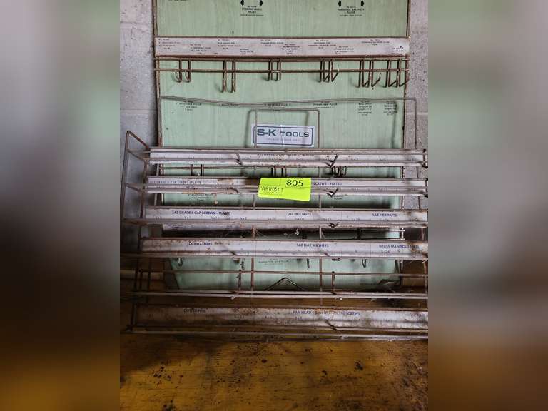 SK Tools display rack with a cap screws rack - Parrott Marketing Group