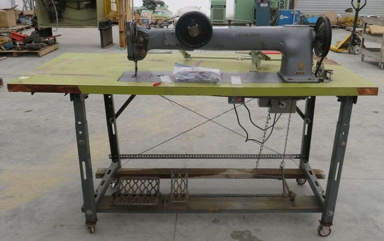 V-1156 Singer Long Arm Industrial Sewing Machine - Pickett Auction Service