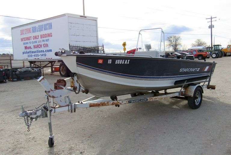 B-1398 1987 Starcraft Runabout Boat + Trailer - Pickett Auction Service