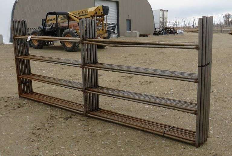 B-1579 (10) 12’ Horse/Cattle Steel Fence Panels - Pickett Auction Service
