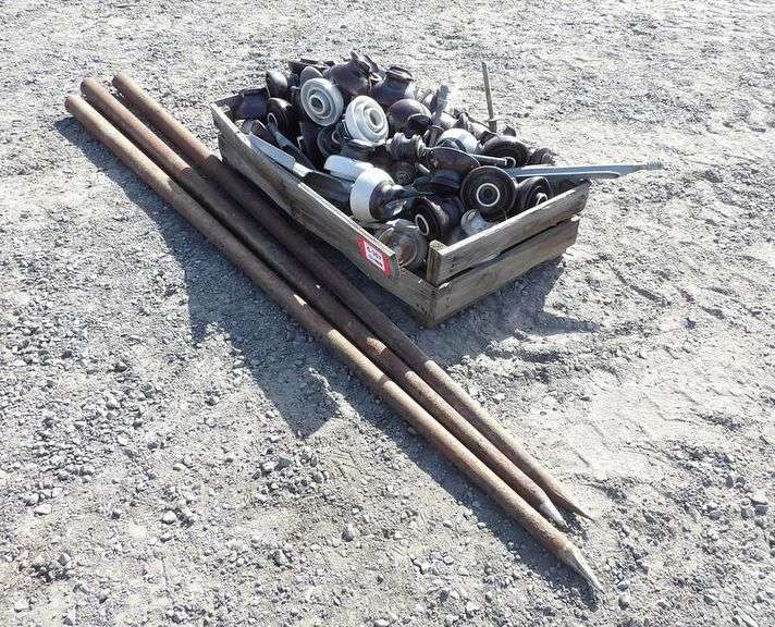 C-357 Pole Insulators + Fork Spikes - Pickett Auction Service